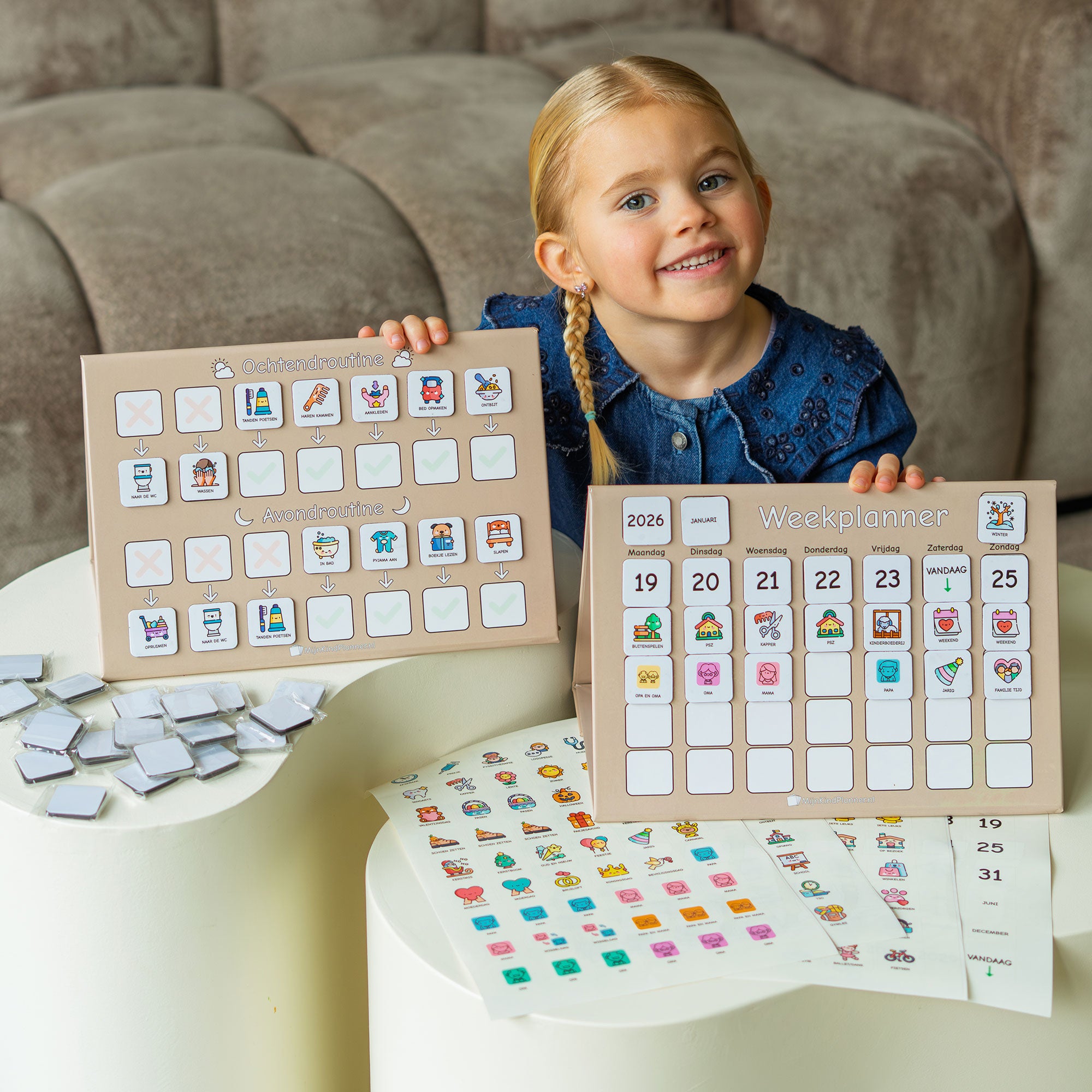 Kinderplanner – Magnetische Weekplanner & Ochtend-/Avondroutine ...